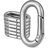 Amazon.com: Bobeey 4pcs Carabiner Metal Spring Key Ring,Spring Snap ...