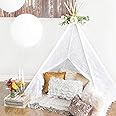 Amazon.com: Kids Teepee Tent- Children Play Tent- Boho Lace Tipi Sheer ...