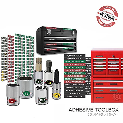 Buy Steellabels Adhesive Toolbox Labels Plus and Master Set of Socket ...