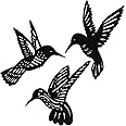 Amazon.com: 3 Pieces Wood Hummingbird Wall Art Decor 9 inch Hummingbird ...