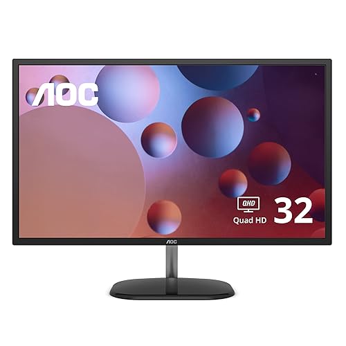 AOC Q32P2CA 32" IPS Monitor, QHD 2560x1440, USB-C (Power Delivery 65 ...