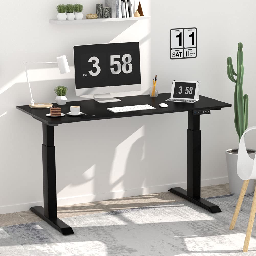 HAIAOJIA Electric Stand Up Desk Frame, Dual Motor Load 270 lbs ...