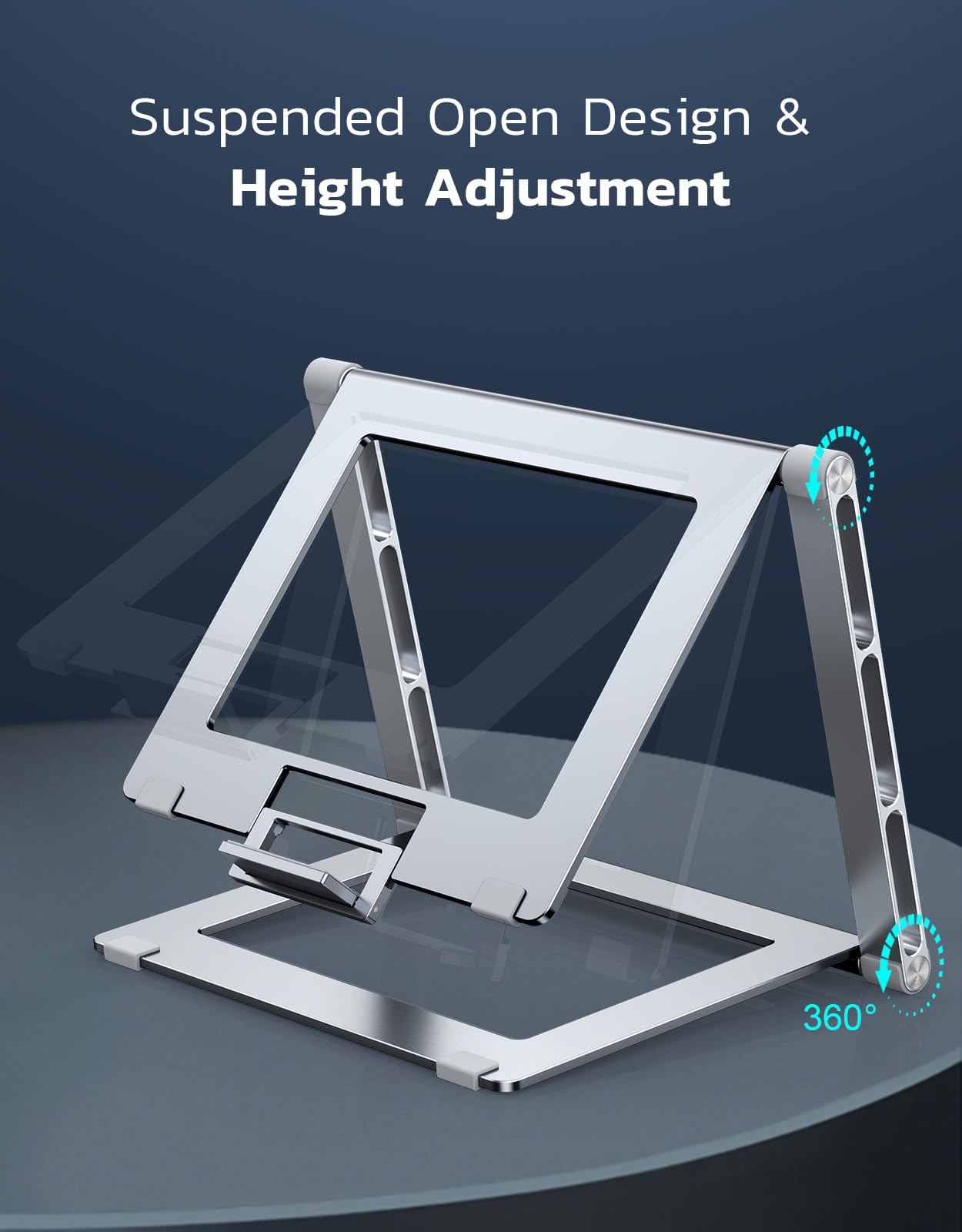 Mua RIWUCT Foldable Laptop Stand, 【Ultra Thin】 Adjustable Aluminum ...