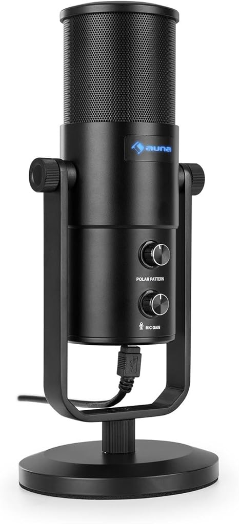 Auna Studio M - Micrófono de Condensador, Micrófono de Membrana Grande ...