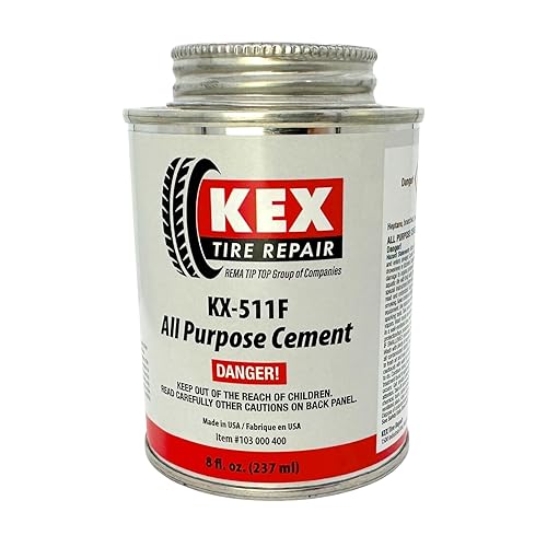 KEX Cold Vulcanizing Rubber Tire and Tube Patch Plug Repair Cement Glue ...