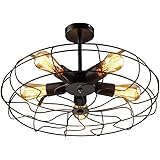 Stile CF0110 22" Anderson Enclosed Ceiling Fan, Brushed Nickel, Ceiling ...