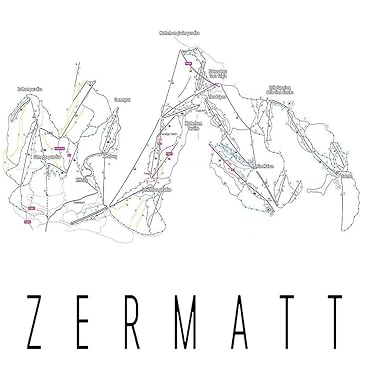 Zermatt Poster, Zermatt Ski Resort Poster, Zermatt Art Print, Zermatt ...