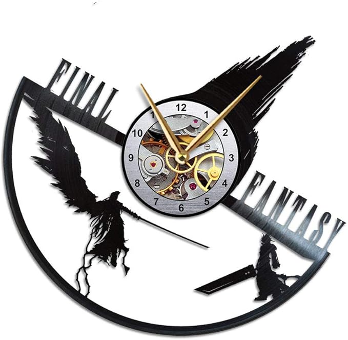 Amazon.com: Final Fantasy 7 Clock, FF7 Decor, Final Fantasy VII Vinyl ...