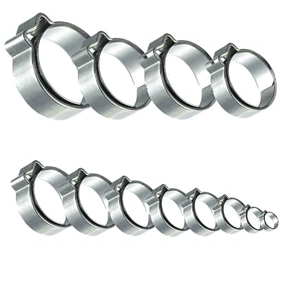 O Clips One Ear Clamp Hose Clips with insert-ring stainless steel ...