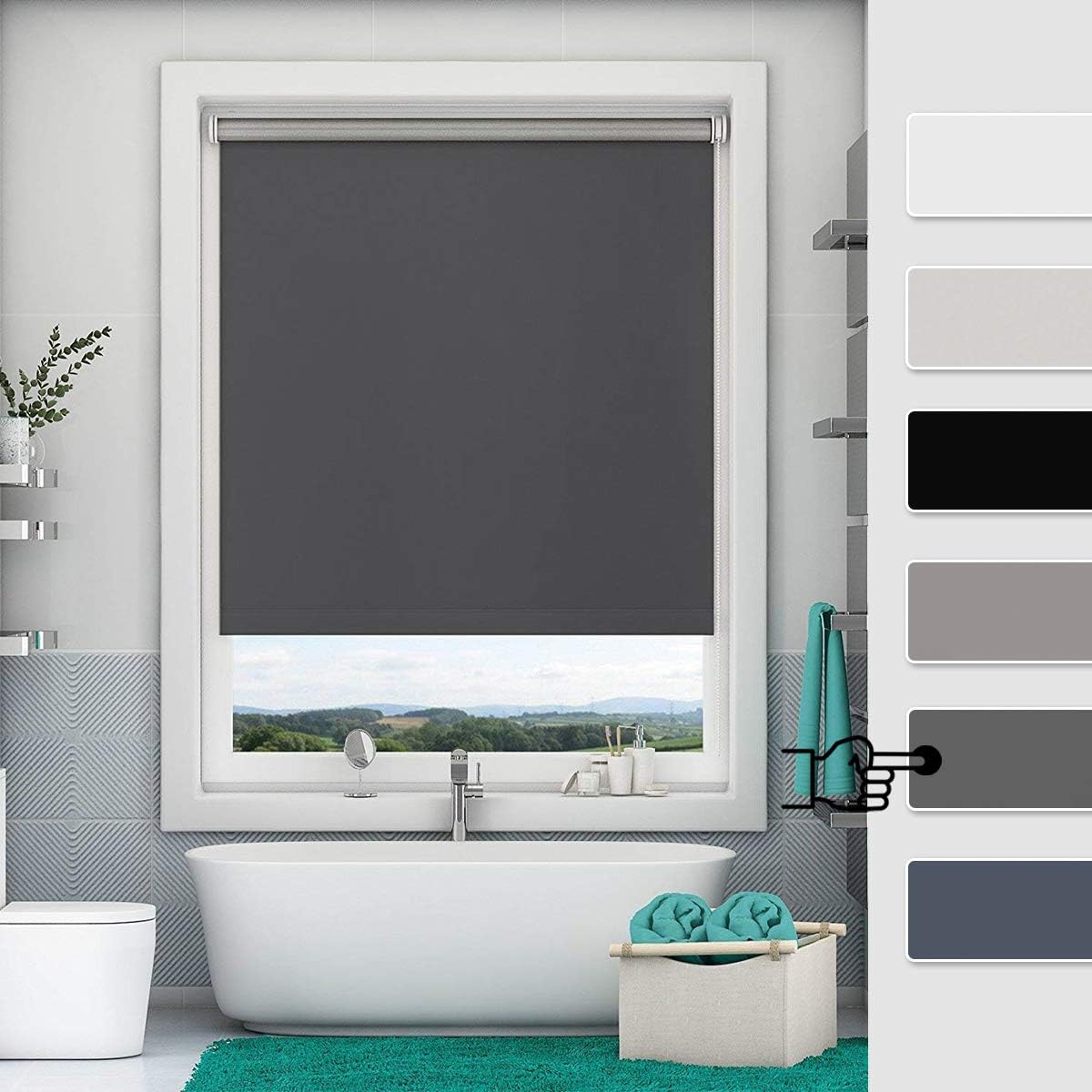 Amazon.de: Magiea Verdunkelungsrollo klemmfix Thermorollo ohne Bohren ...