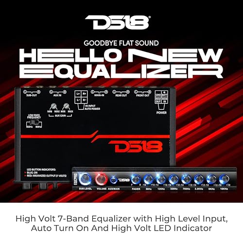 Car Stereo Equalizer Crossover DS18 EQX7PRO 7-Band Car Audio Equalizer ...