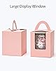 Yotruth Pop-up Pink Cupcake Boxes Single 100 Sets with Window Insert ...