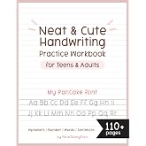 Neat and Cute Handwriting practice Workbook for adults and Teens ...