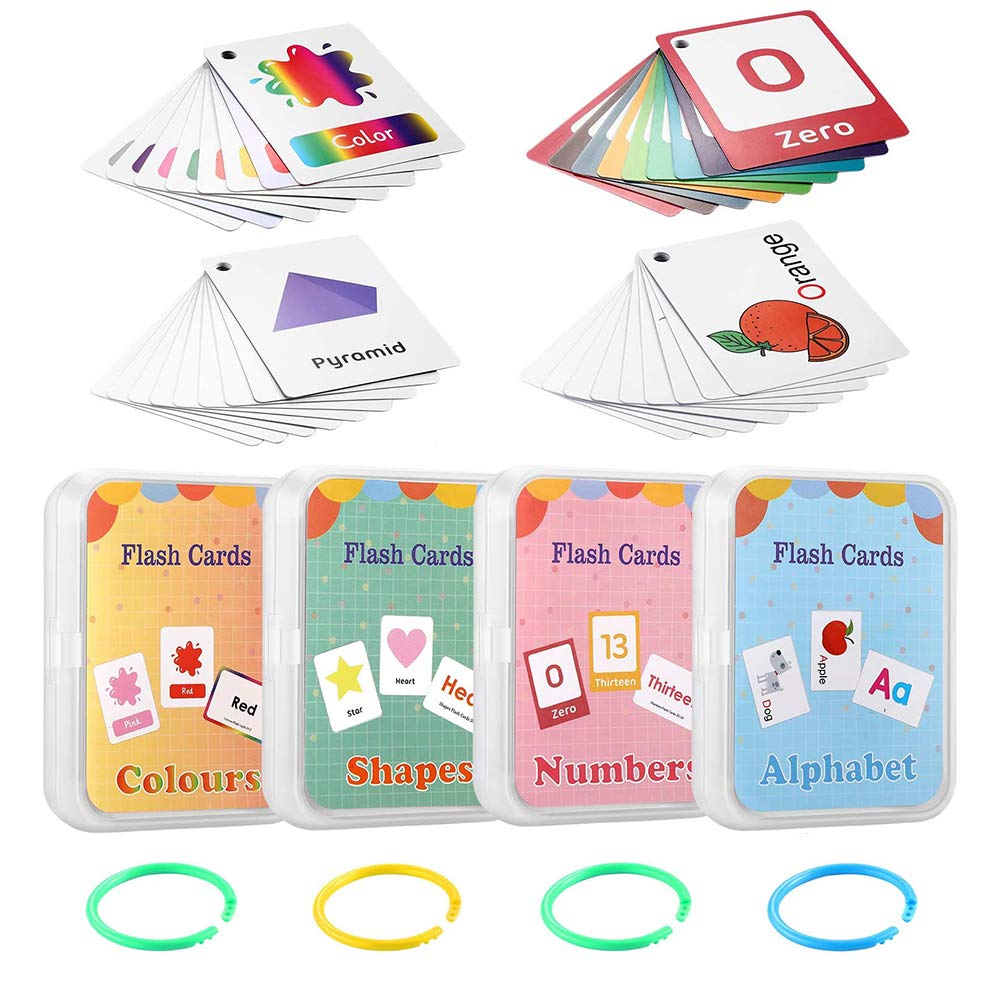 Buy 4 Set Kids Flash Card, Baby Learning Cards, Educational Flash Cards ...