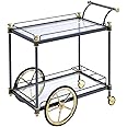 Amazon.com - Acme Cyrus Rectangular Glass Top Serving Cart with 2 ...