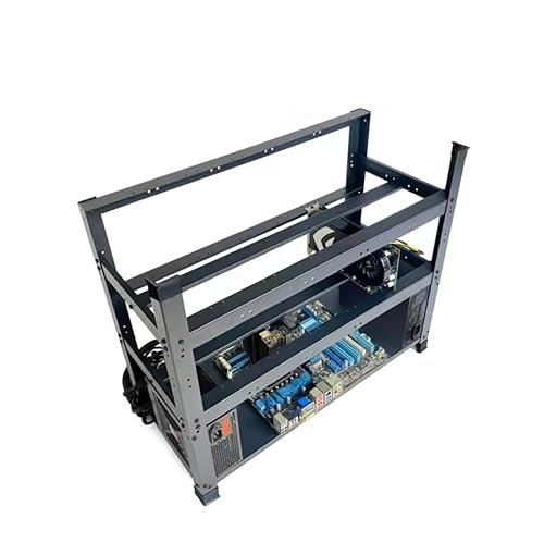 Mining Rig Frame for 12GPU, Optimized Steel Open Air Mining Frame: Dual ...