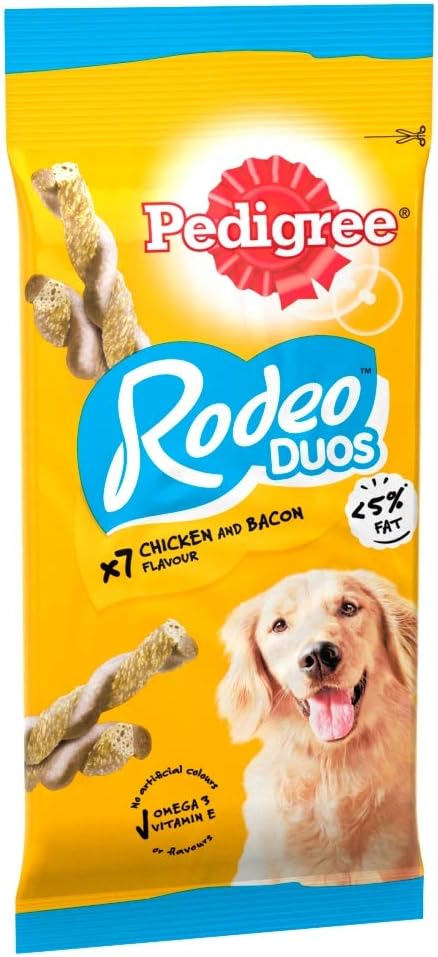 Pedigree Rodeo Duos Chicken And Bacon (7 Chews), 123g: Amazon.co.uk ...