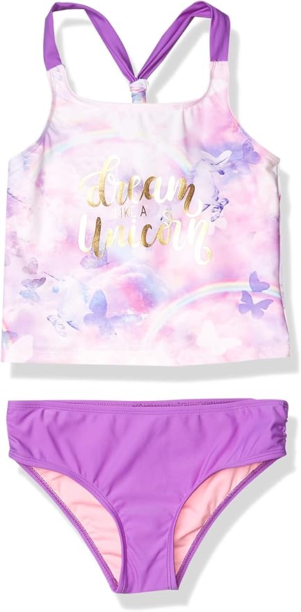 Amazon.com: Limited Too Girls' Big Criss-Cross Back Printed Tankini ...