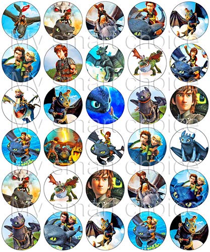 How To Train Your Dragon Edible Cupcake Toppers