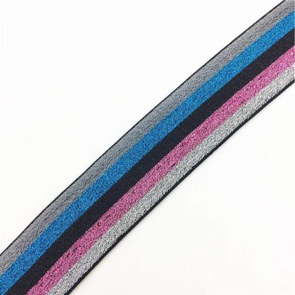 40MM Nylon Colorful Rubber Elastic Band Striped Shoulder Bottom Straps ...