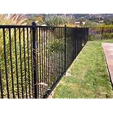 Amazon.com: XCEL Fence® Black Steel Anti-Rust Fence Gate - Flat Top ...