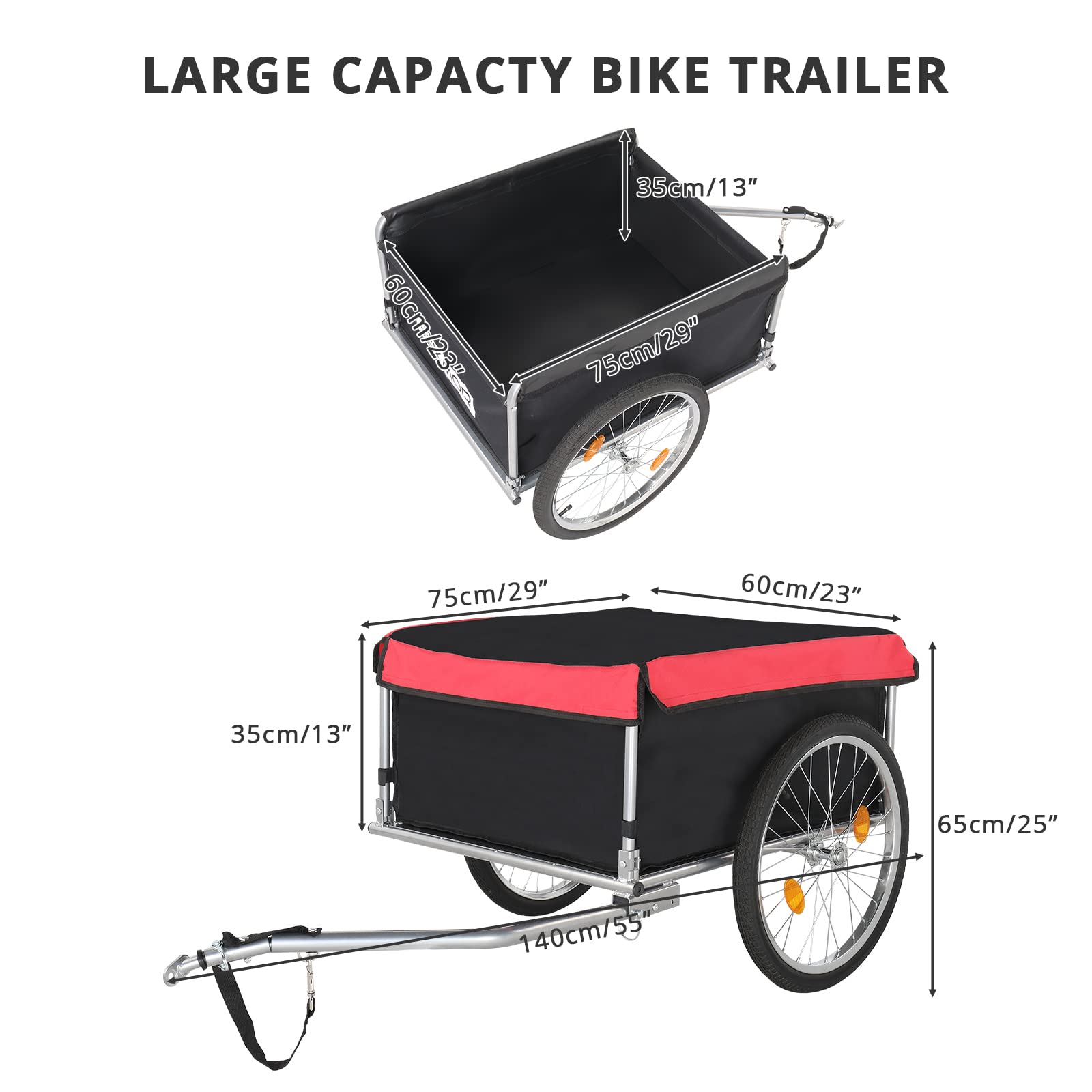 Mua PEXMOR Bike Cargo Trailer, Foldable Bicycle Cart Bike Wagon Trailer ...