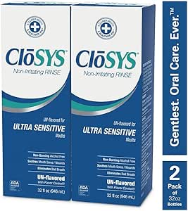 CloSYS Ultra Sensitive Antimicrobial Mouthwash, 32 Fl Oz (2 Count ...