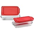 Amazon.com: Pyrex Bundle - 4 Items: (1) 232 2qt Glass Dish, (1) 233 3qt ...