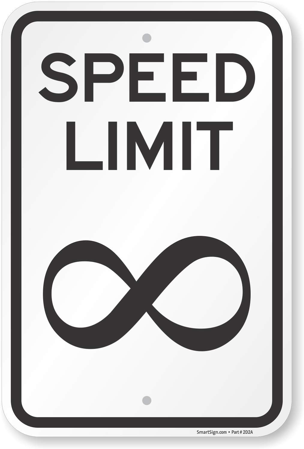 Amazon.com: SmartSign "Speed Limit - Infinity" Sign | 12" x 18 ...