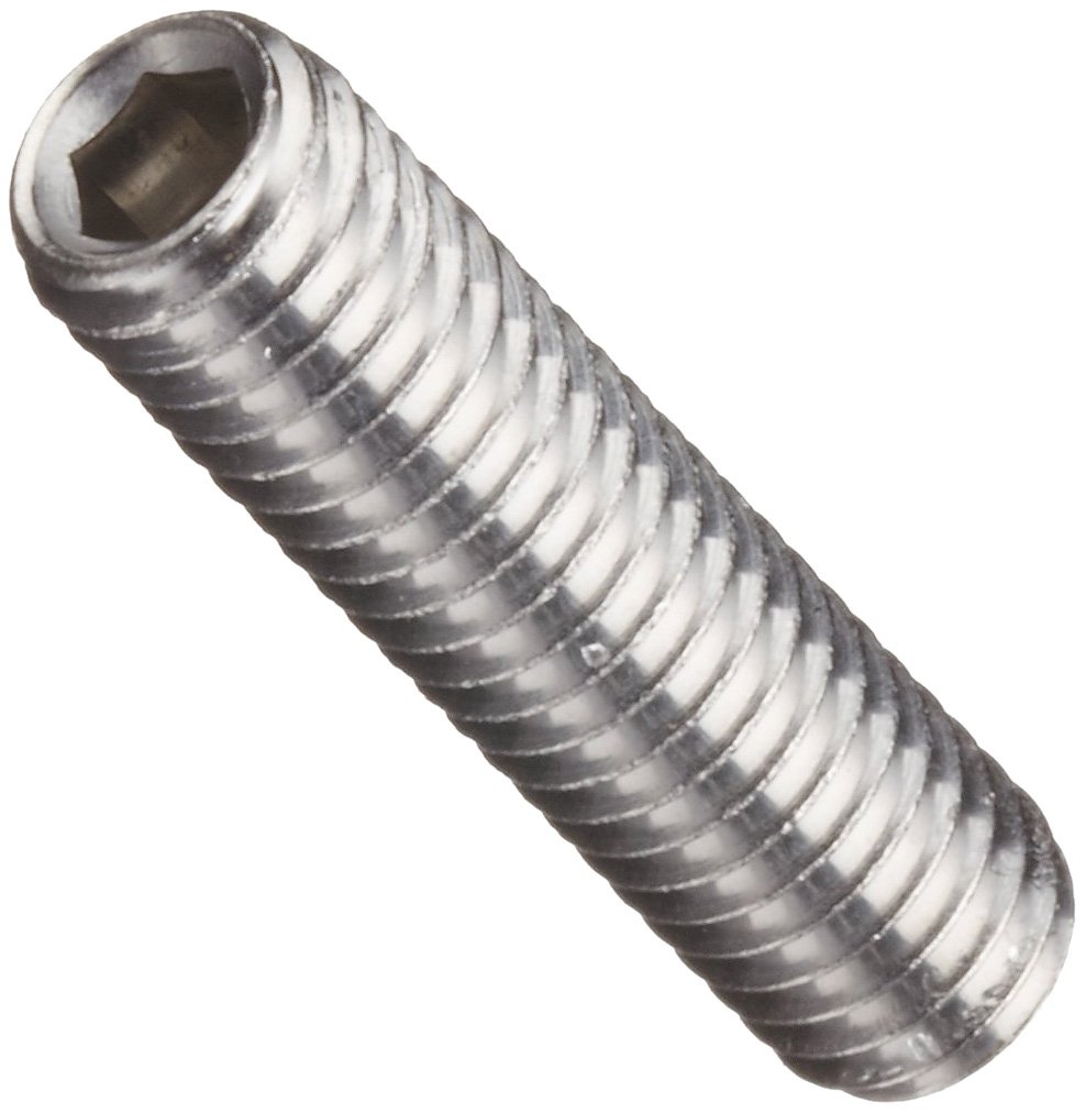 18-8 Stainless Steel Set Screw, Plain Finish, Vented, Hex Socket Drive ...