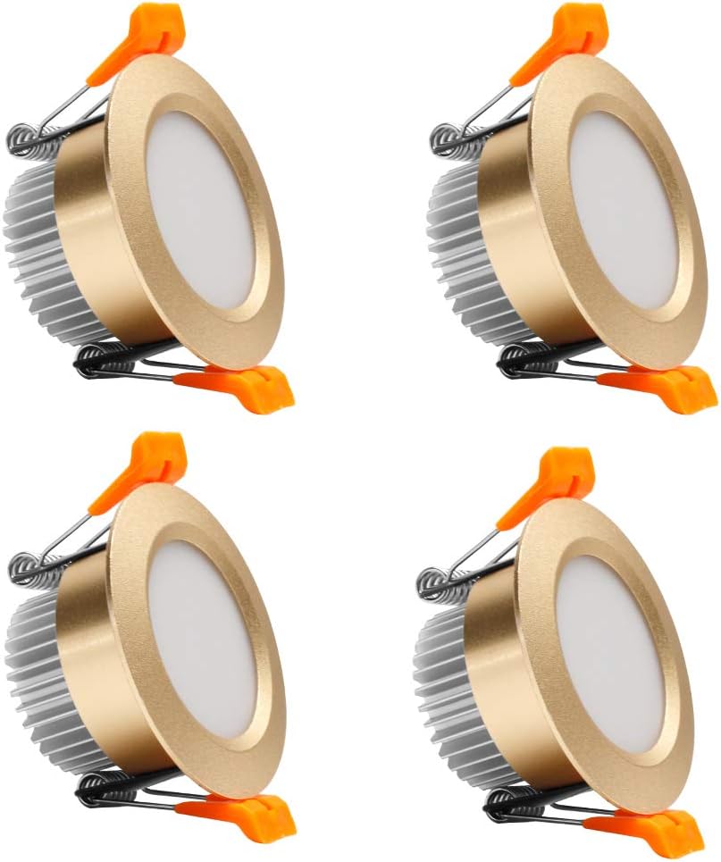 YGS-Tech 2 Inch LED Recessed Lighting Dimmable Downlight, 3W(35W ...
