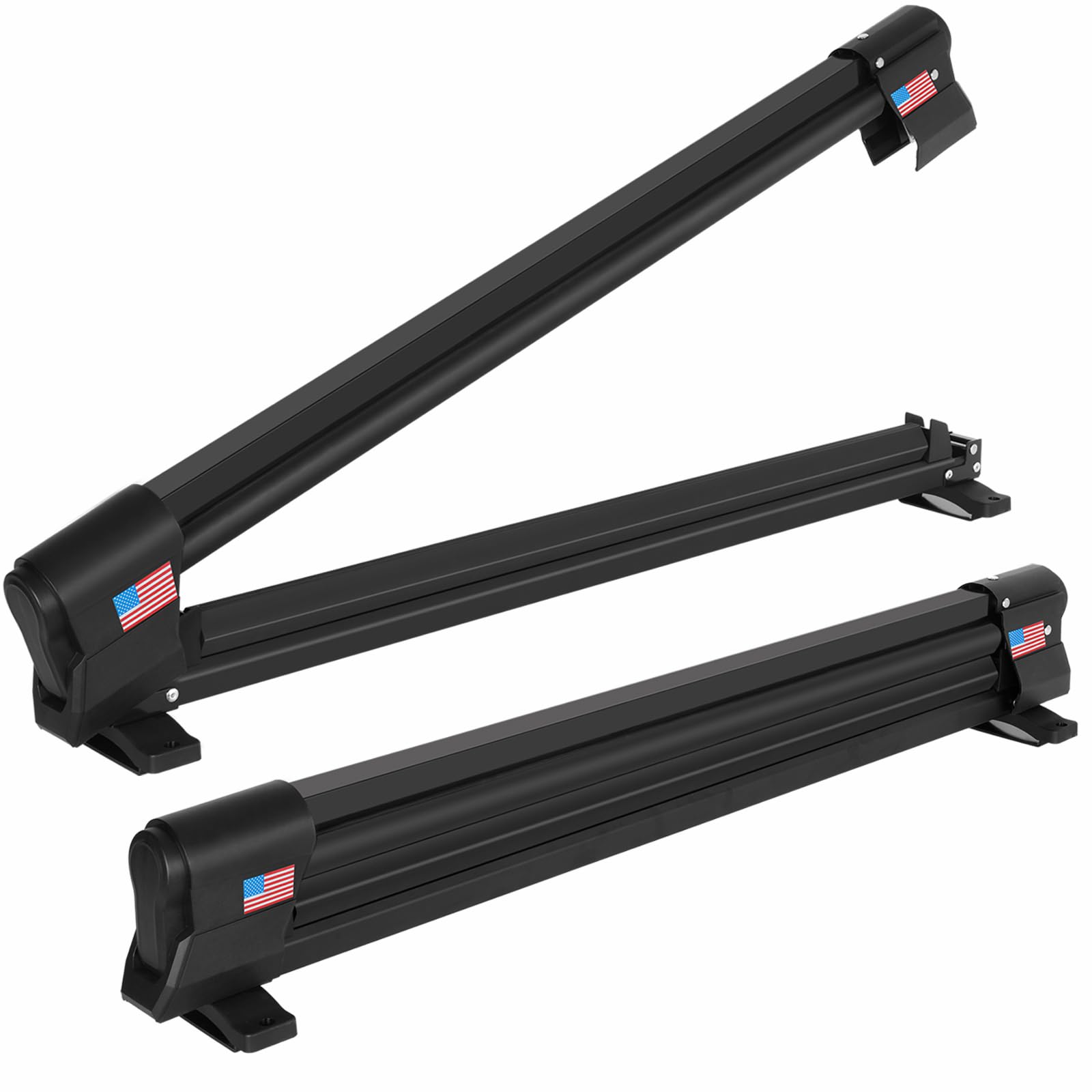 OUTPRIZE Ski Rack for Roof Rack, Extended Version Aluminum Snowboard ...