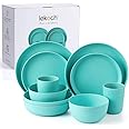 Amazon.com | LEKOCH 10-Piece Bamboo Fiber Dinnerware Set,Eco-friendly ...