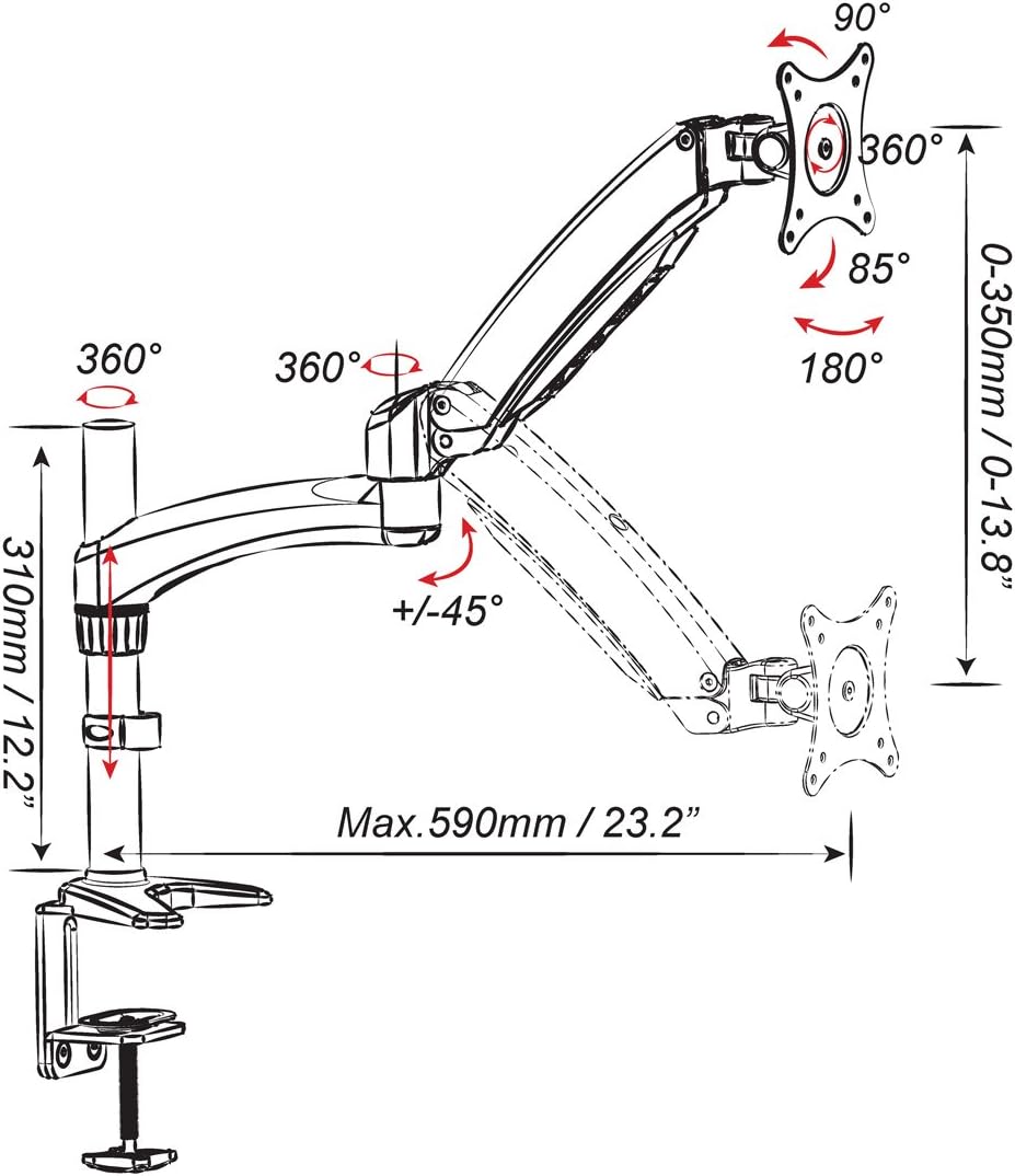 Amer Single Articulating Arm Mount for Monitor – BigaMart