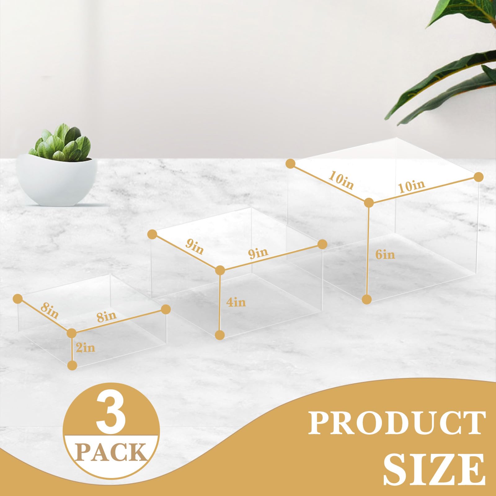 Buffet Risers 3Pcs Acrylic Food Display Risers For Party Buffet Risers ...