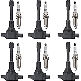 Amazon.com: ENA Set of 6 Iridium Spark Plug and 6 Ignition Coil Pack Compatible with Nissan ...