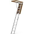 Aluminum Attic Ladder, 54" W x22.5 H Attic Ladder for Small Opening ...