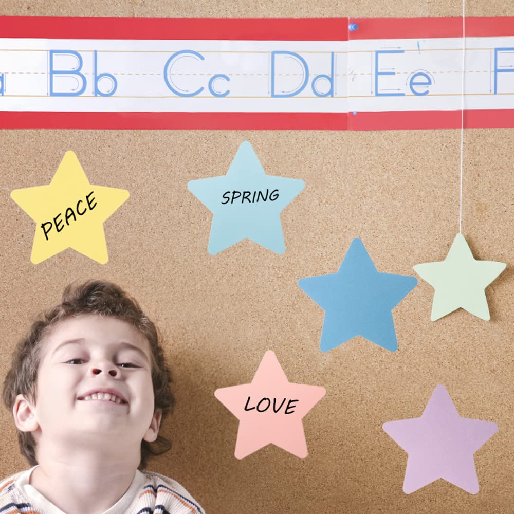 Mua 240 Pieces Large Star Cut Outs Paper Stars Shapes Assorted Color ...