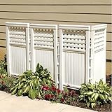 Wooden Lattice Air Conditioner Screen