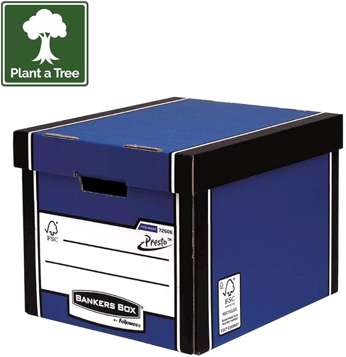 Bankers Box Premium Tall Box, Blu, Confezione da 10 Pezzi: Amazon.it ...