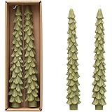 Amazon.com: Creative Co-Op Unscented Tree Shaped Taper Candles ...