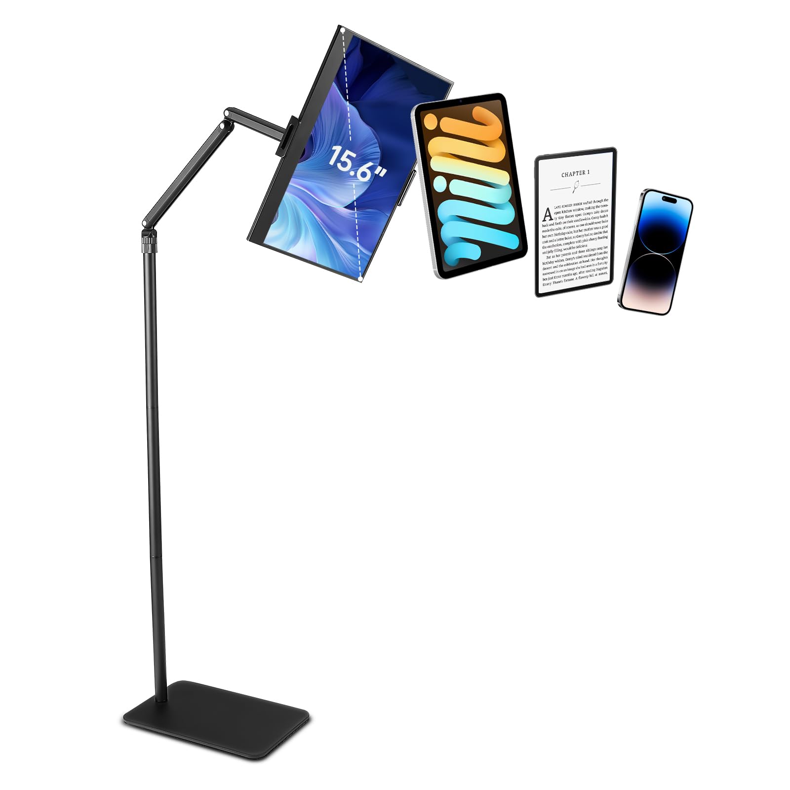 Tablet Floor Stand for ipad,Portable Monitor Floor Stand Holder for 15. ...