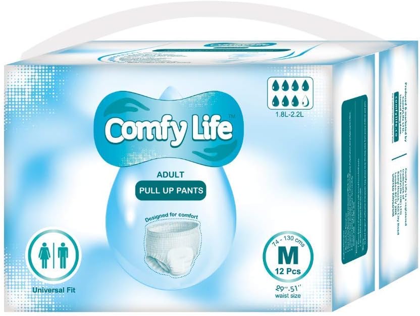 Comfy Life Premium Adult Incontinence Pull Up Diaper Pants 12 Pack High ...