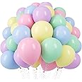 Amazon.com: Voircoloria 110pcs Pastel Balloons 12inch Macaron Latex Party Balloons for ...