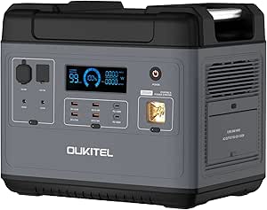 Amazon.com : OUKITEL P2001 2000Wh Power Station, 2000-Watt Solar Generator with LiFePO4 Battery ...