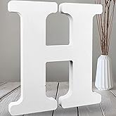 Amazon.com: AOCEAN 12 Inch White Big Wood Letters Unfinished Wooden ...