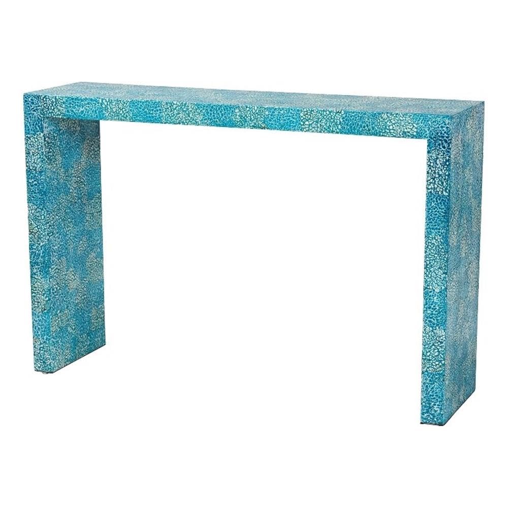 Baxton Studio Veruca Modern Bohemian Turquoise Mother of Pearl Console ...