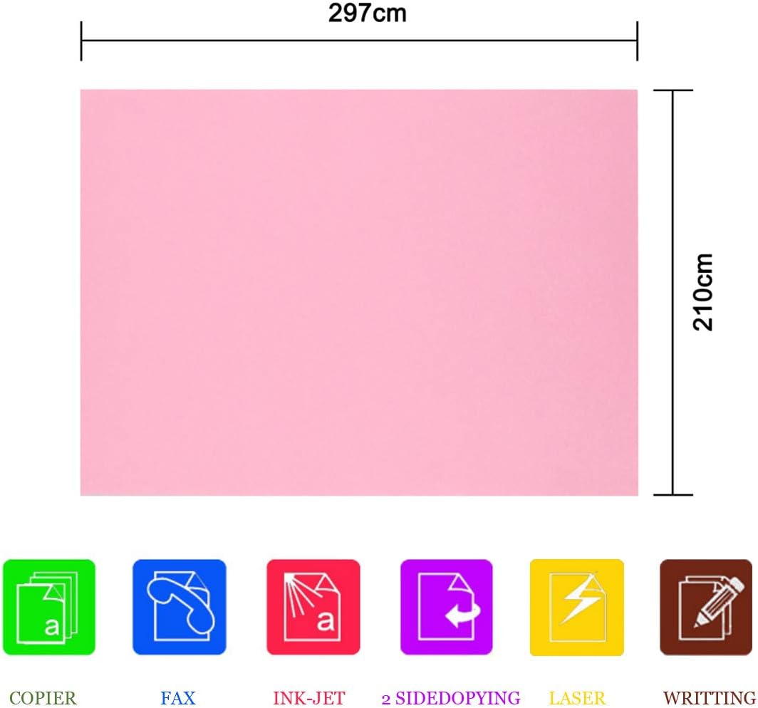 200 Sheets Coloured A4 Paper, Coloured Card A4 Pack Assorted, A4 ...