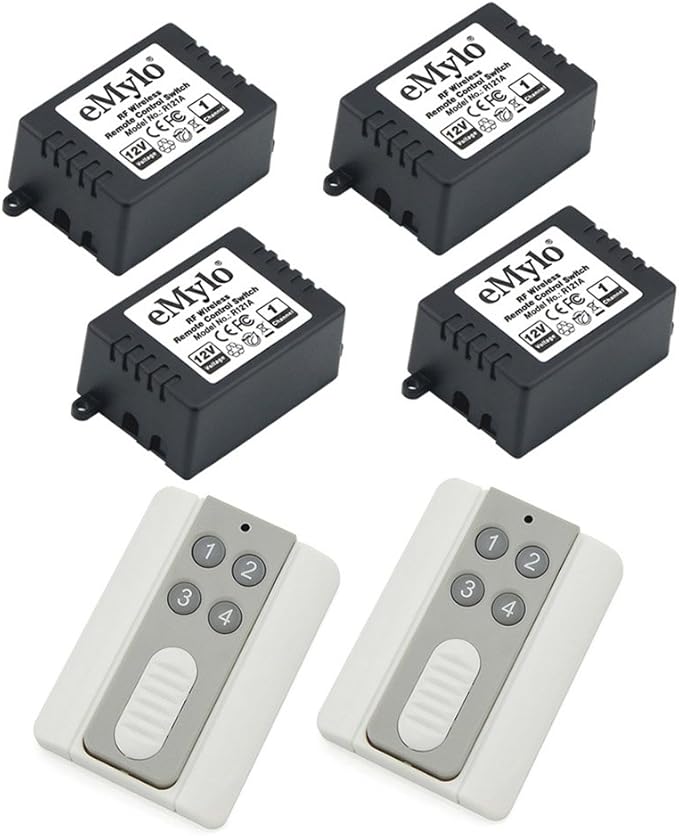 Amazon.com: eMylo DC 12V RF Wireless Smart Relay Remote Control ...