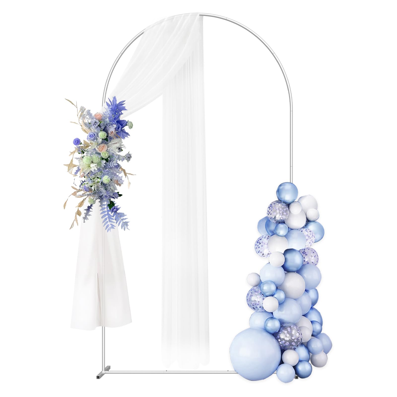 Wedding Arch Backdrop Stand, 7.3 FT Metal Arch Backdrop Stand for ...